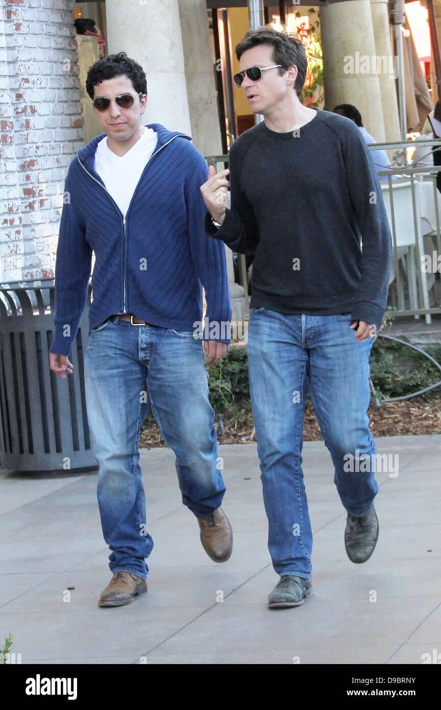Jason Bateman and a friend are seen walking through The Grove West ...