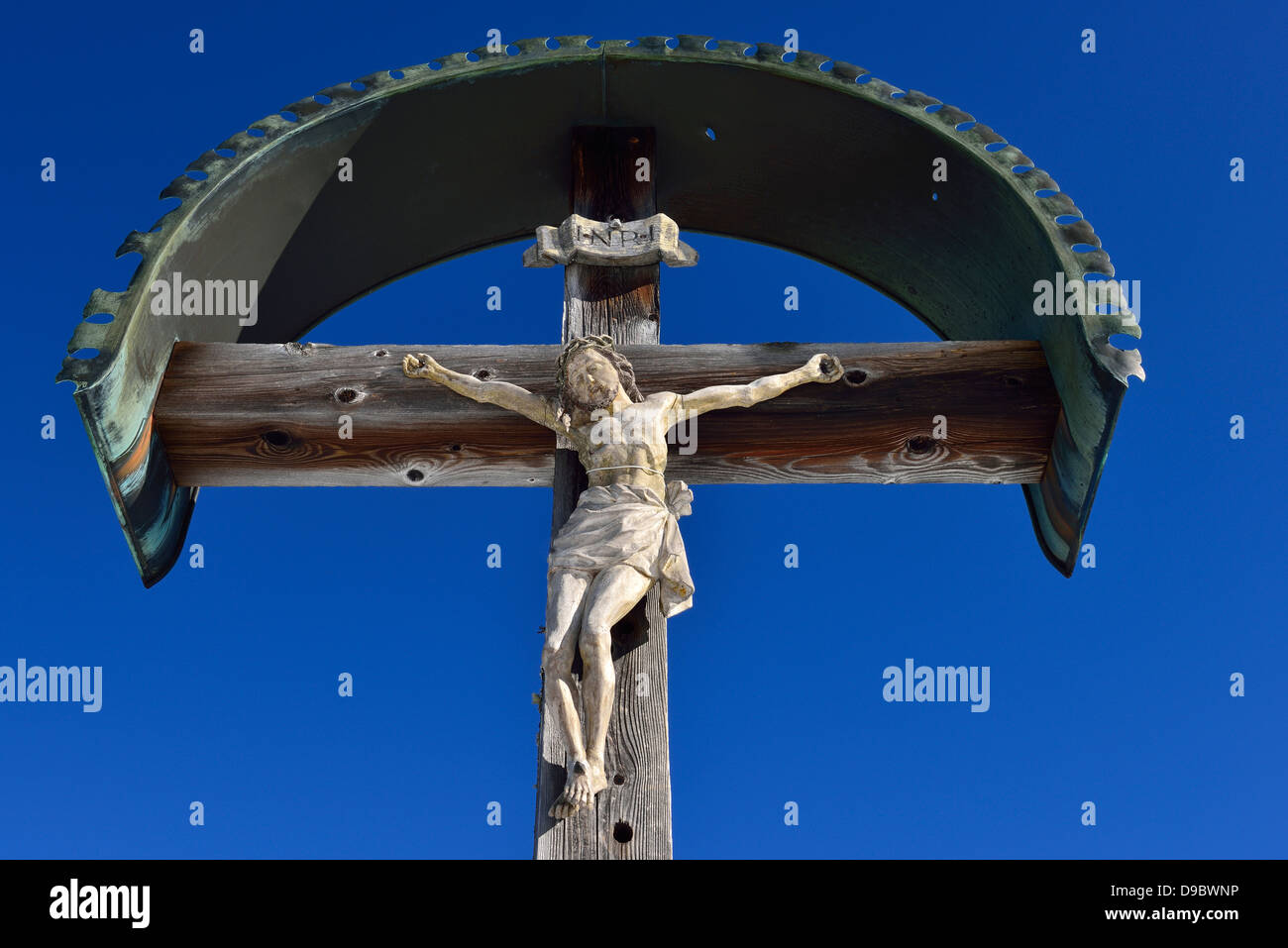 Germany, Bavaria, Carved wooden Jesus crucifix Stock Photo - Alamy