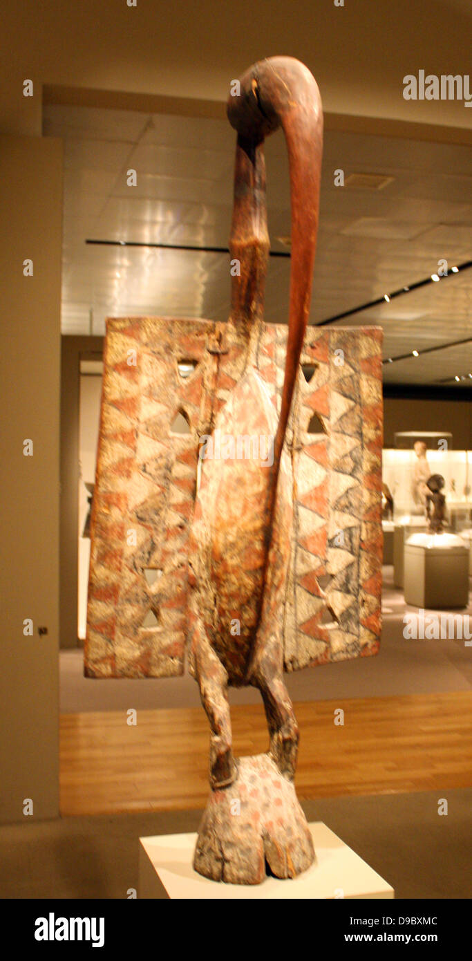 Bird : Cote d'Ivoire : Seaufo 19th-20-th century. Wood, pigment Stock ...