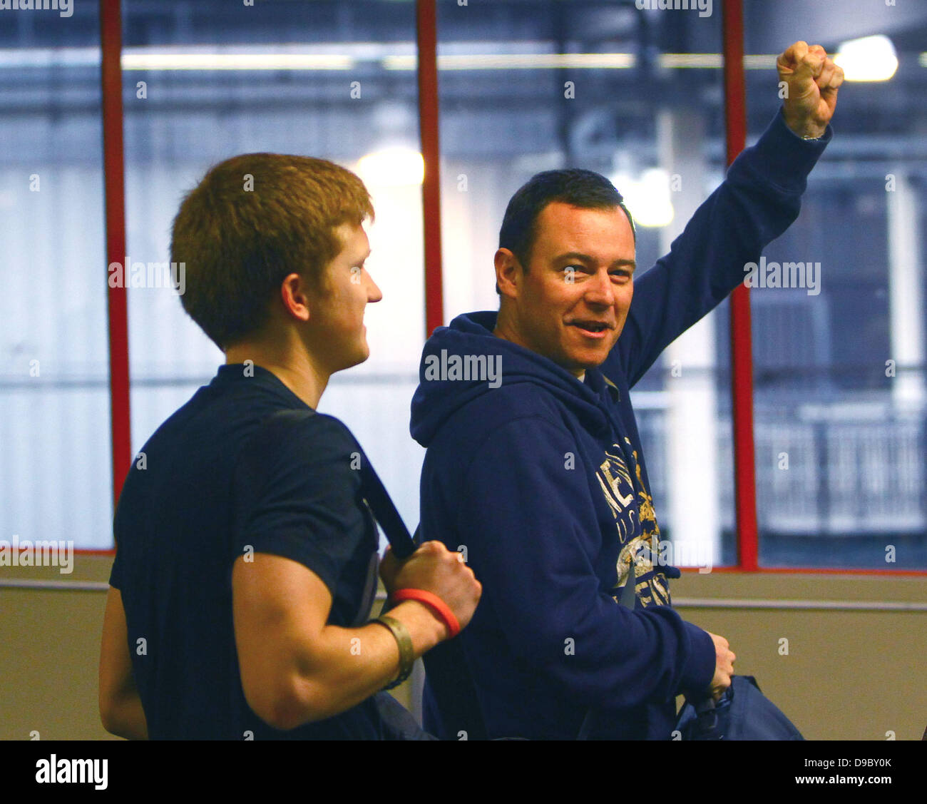 Sam Aston and Andrew Lancel The cast of Coronation Street arrive at ...
