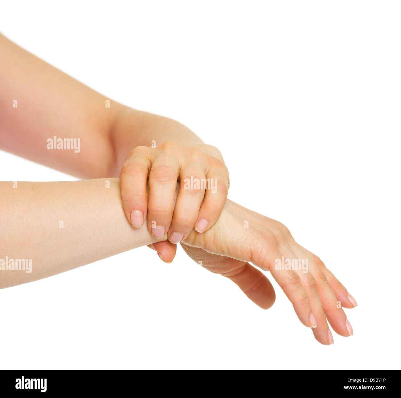 Hand holding wrist hi-res stock photography and images - Alamy