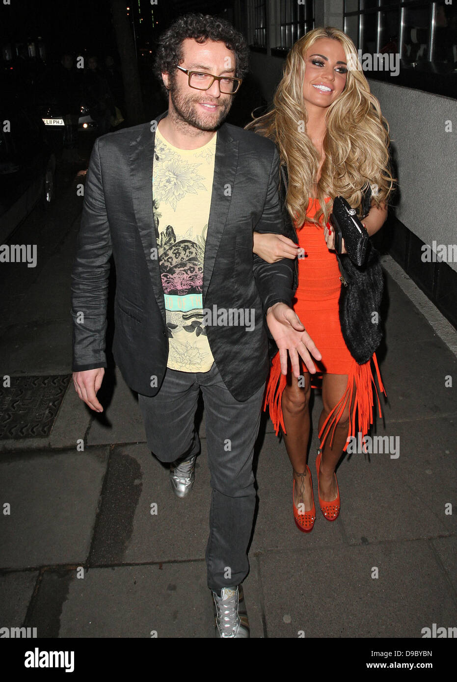Katie Price leaving Gaucho restaurant with her brother Daniel Price on ...
