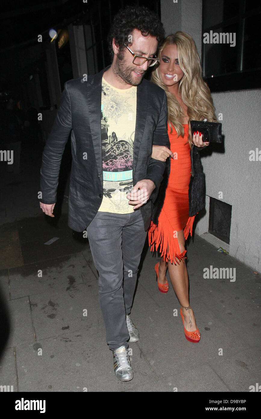 Katie Price leaving Gaucho restaurant with her brother Daniel Price on ...