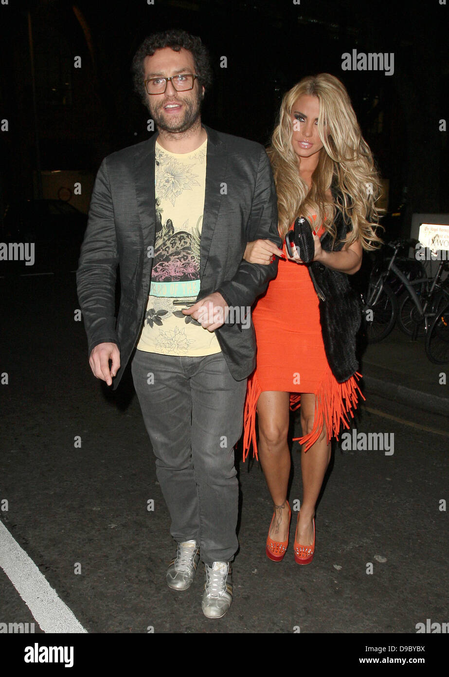 Katie Price leaving Gaucho restaurant with her brother Daniel Price on ...