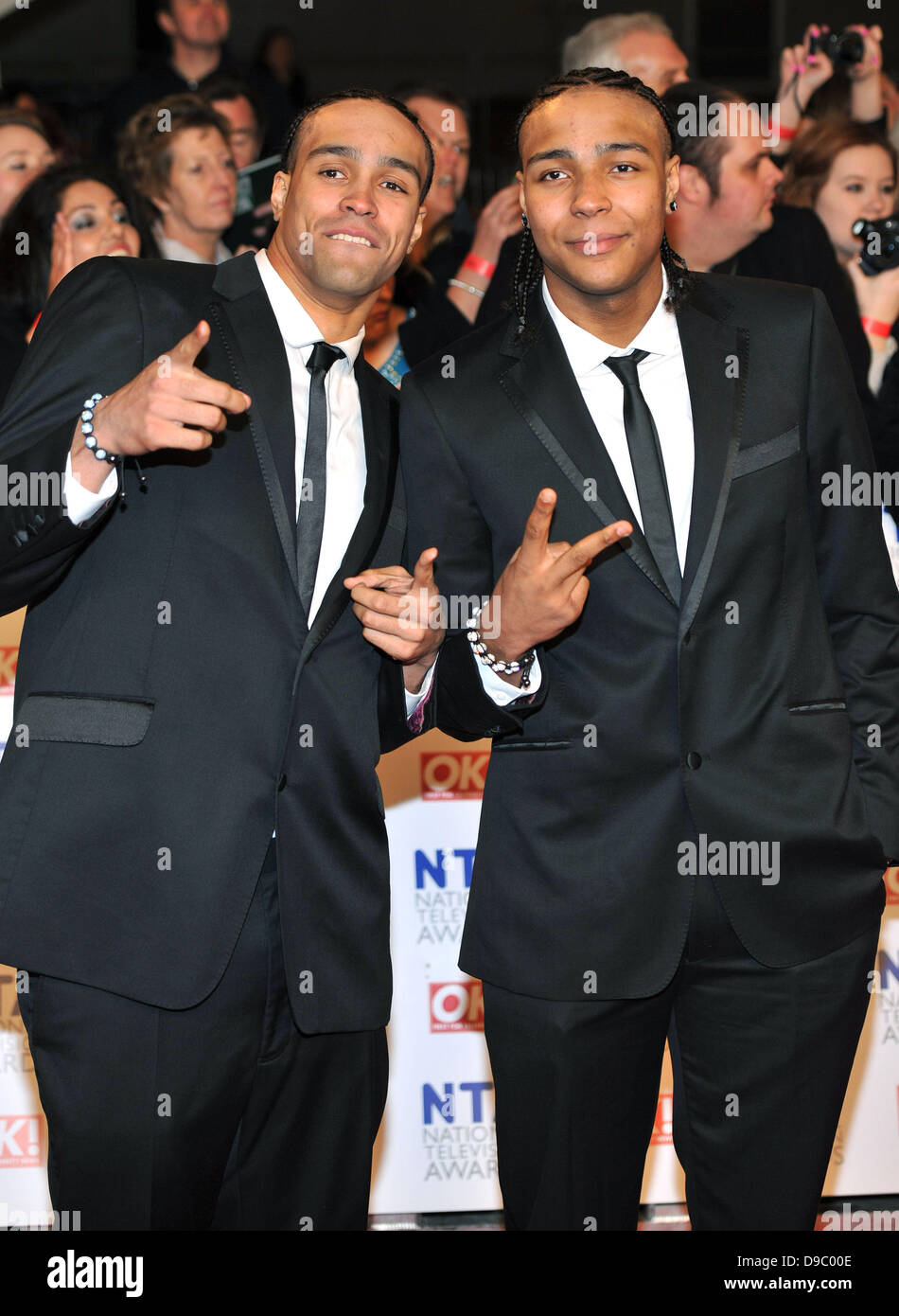 Ashley and Jordan Banjo National Television Awards held at the O2 Arena ...