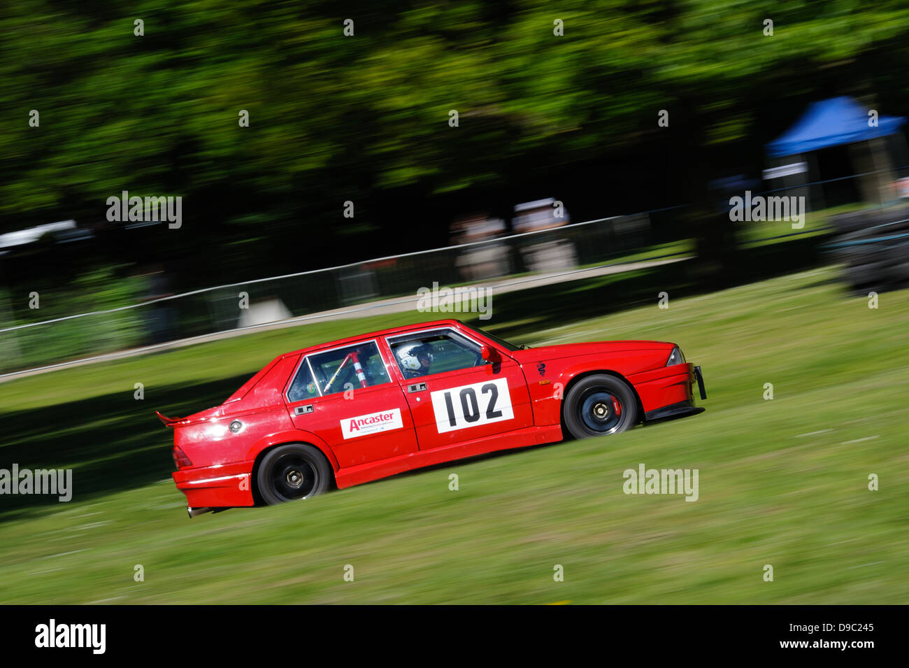 A car racing around Crystal Palace Park in London for the Motorsport at ...