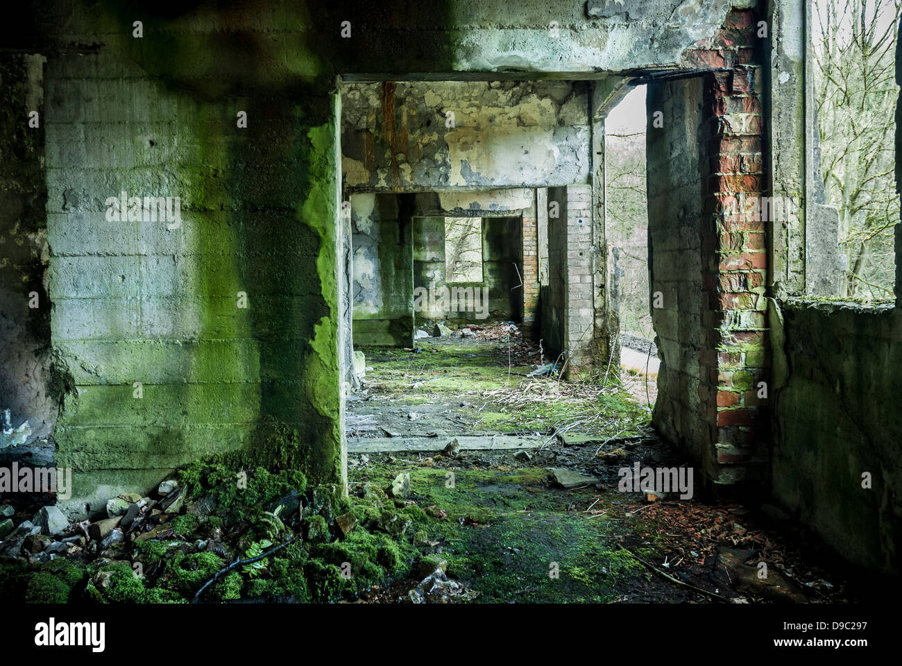 Abandoned building interior crumbling hi-res stock photography and ...