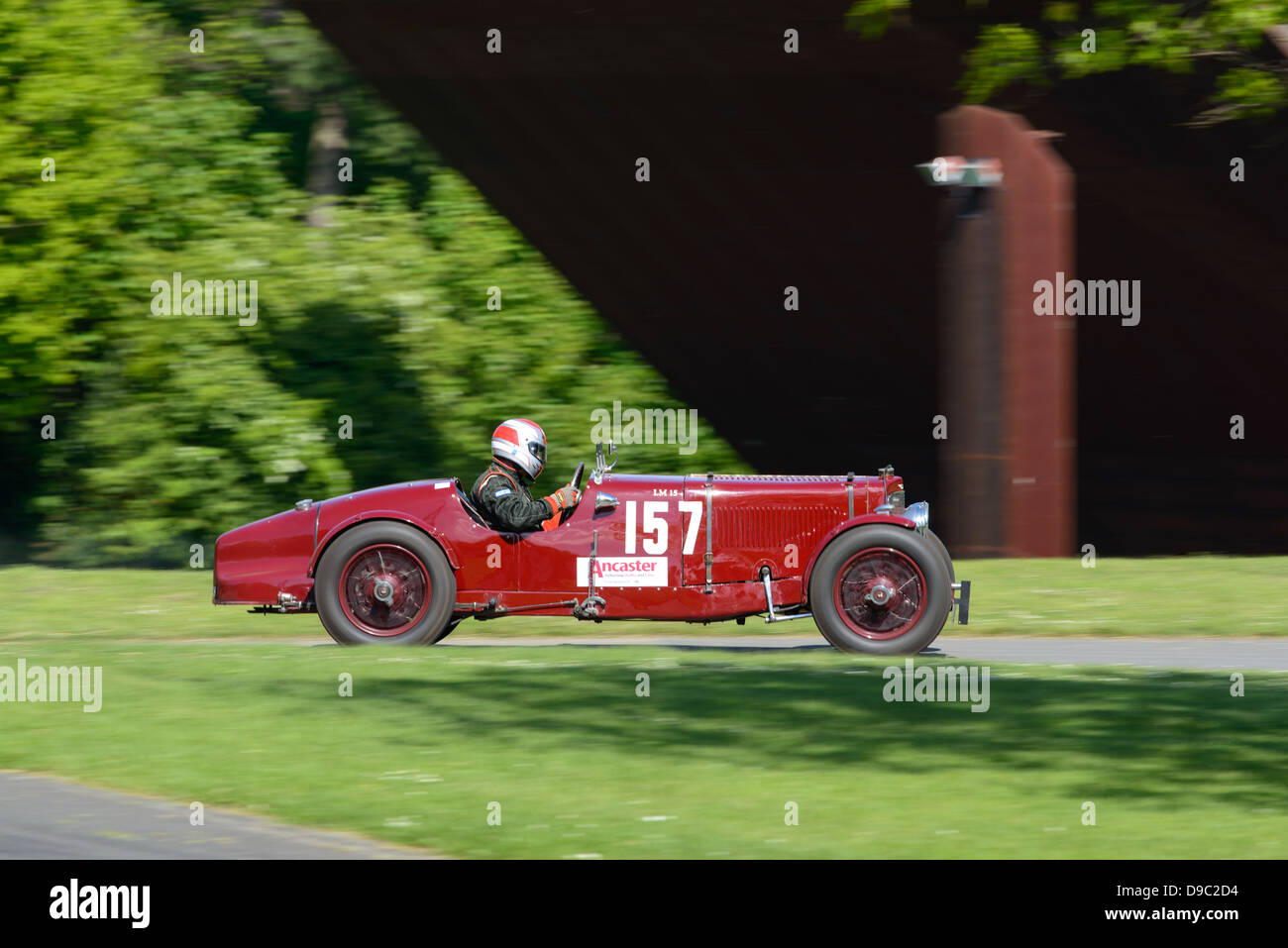 A car racing around Crystal Palace Park in London for the Motorsport at ...