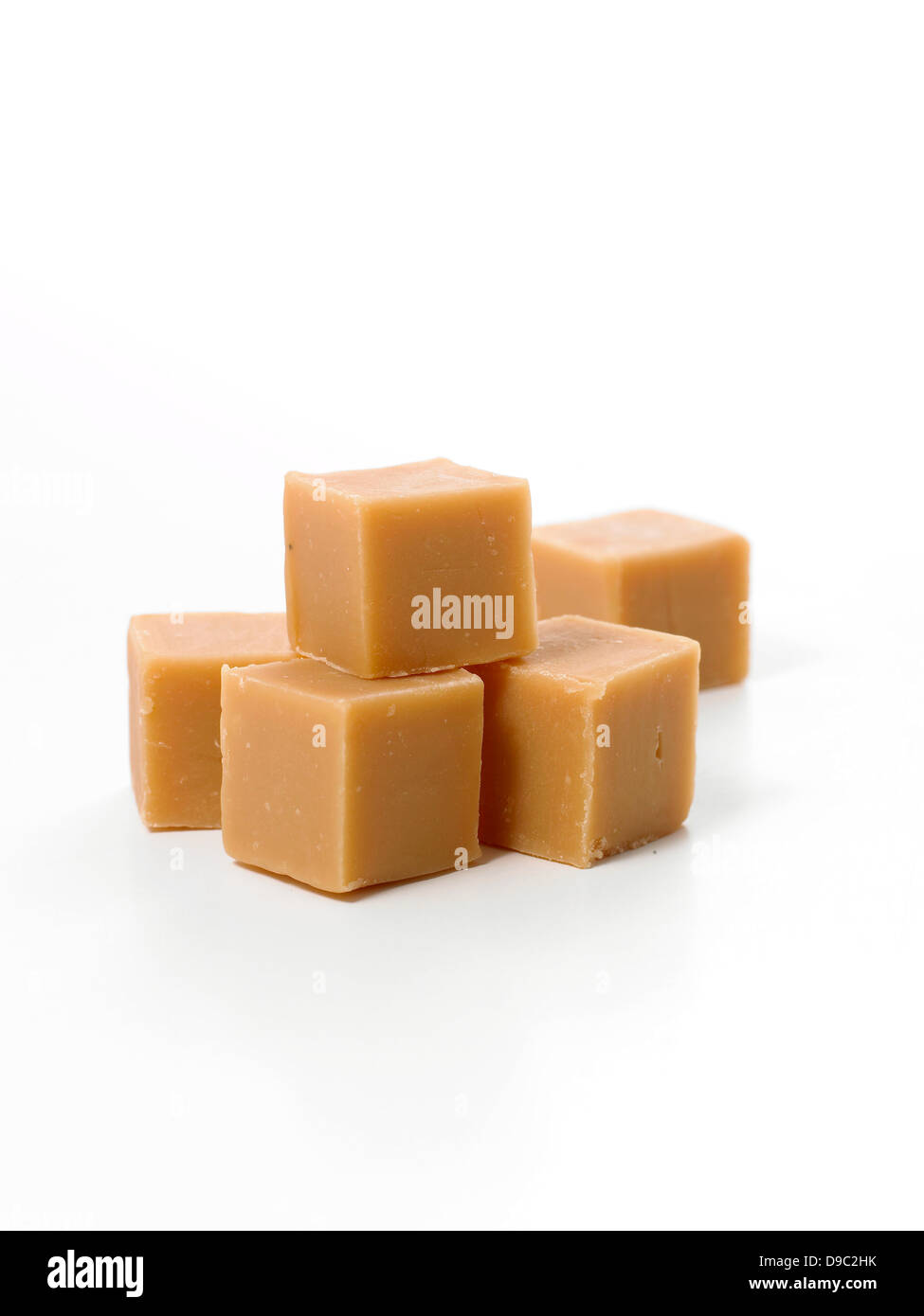 Fudge on a White Background Stock Photo - Alamy