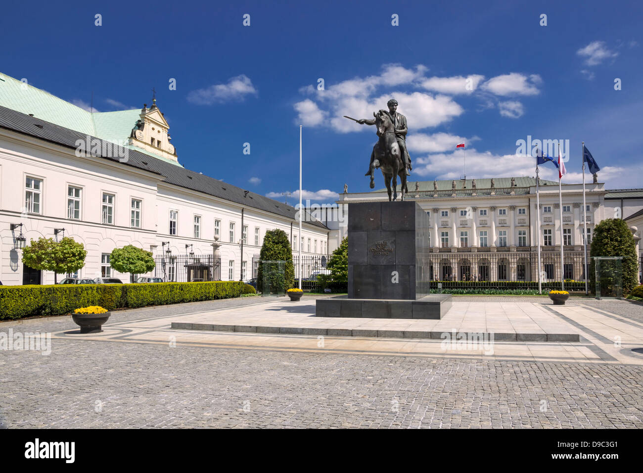 Classical palace in Warsaw - residence of the President of Poland Stock ...
