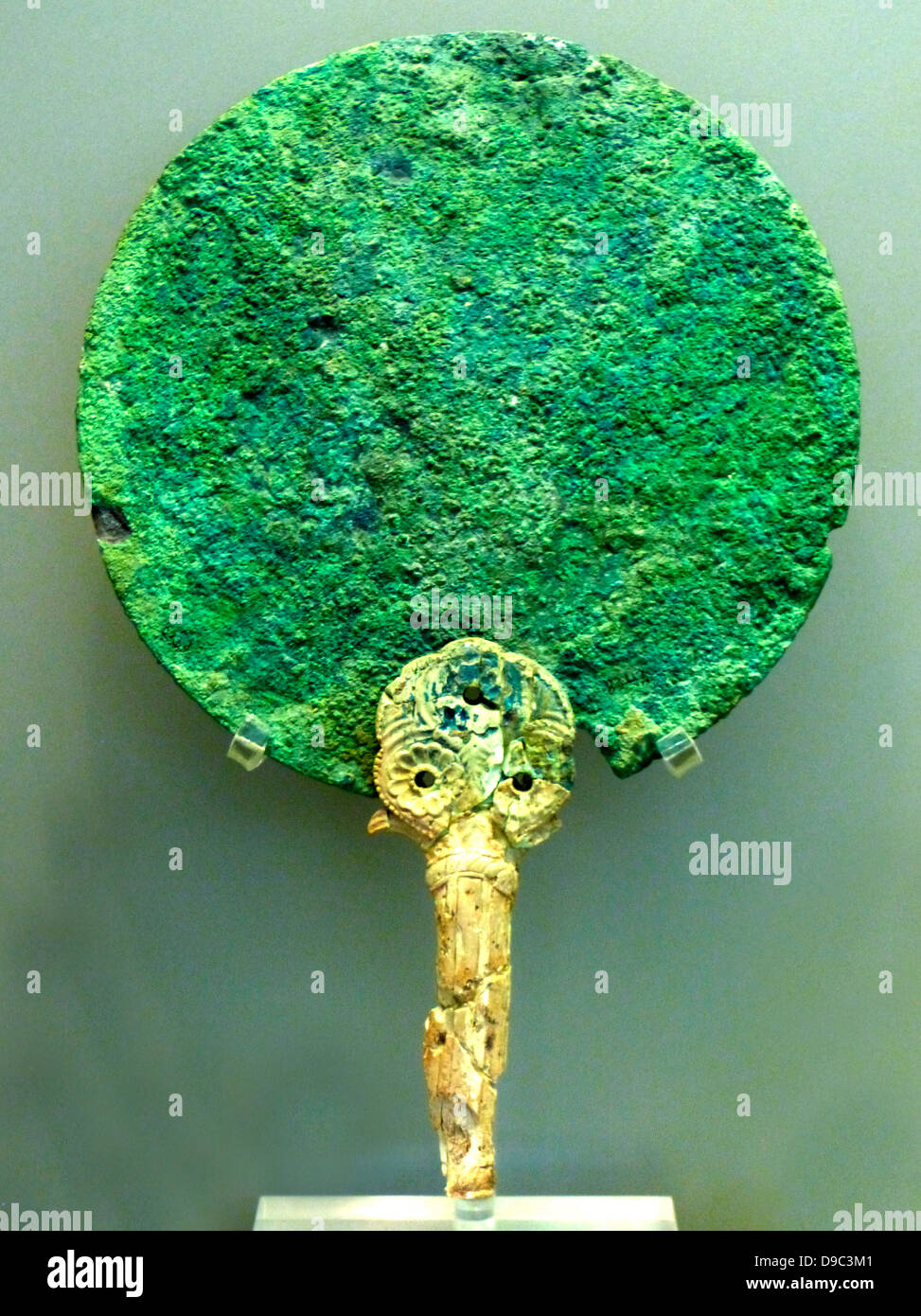 Ancient Ivory and bronze mirror from Pylos (Greece), Mycenaean ...
