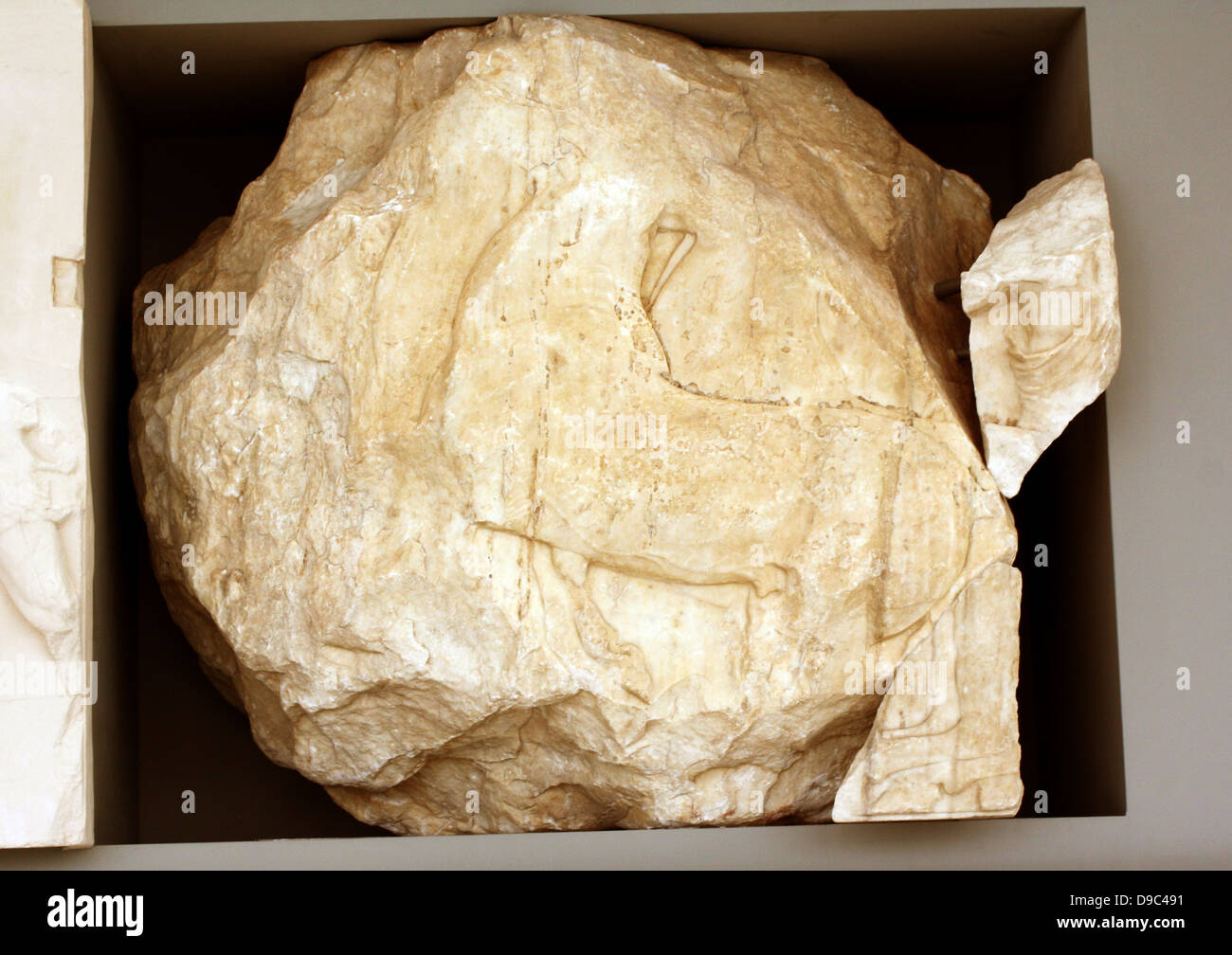 On the left edge of the block, it used to be part of the shield and ...