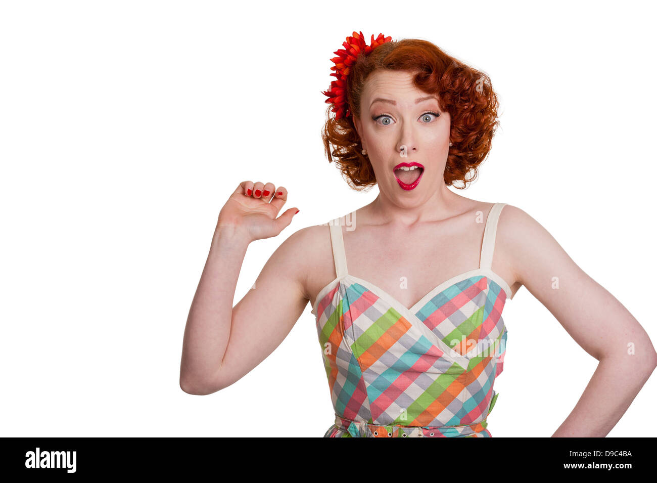 Shocked woman retro hi-res stock photography and images - Alamy