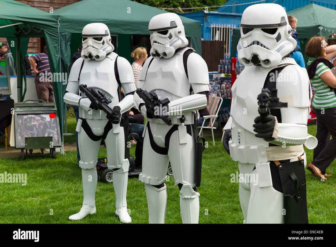 Three Storm Troopers from Star Wars in a line up at the Herne Bay Si-Fi ...