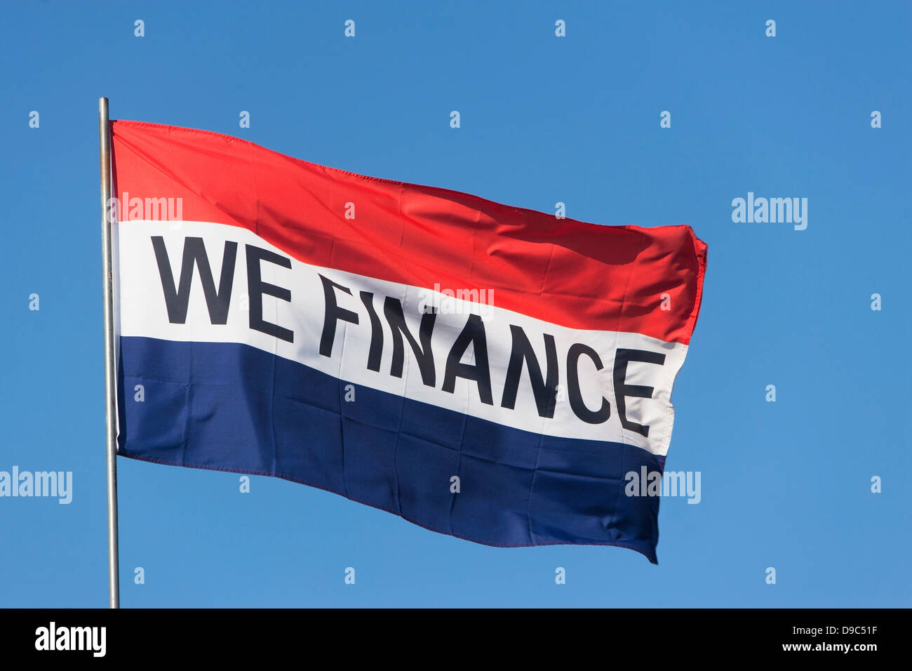 Red and white finance flag hi-res stock photography and images - Alamy