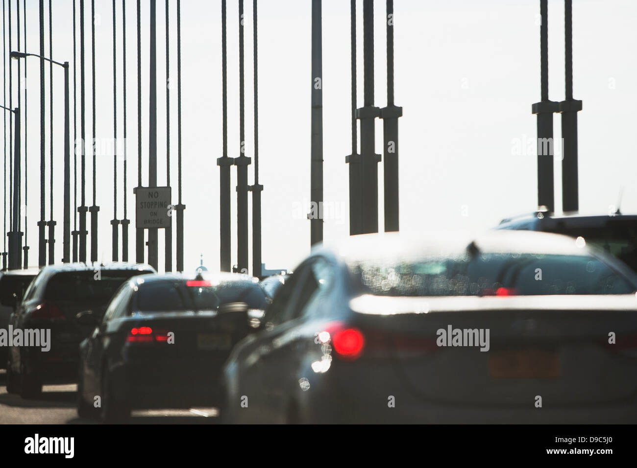 Line of waiting cars Stock Photo - Alamy