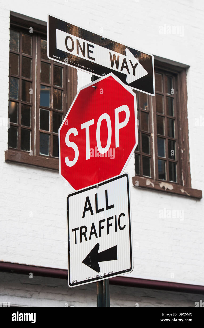 Three road signs Stock Photo - Alamy