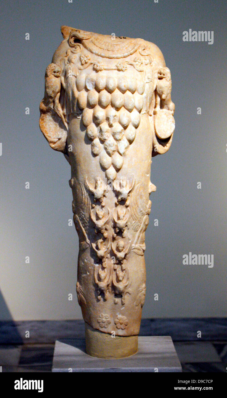 Statuette of Ephesian Artemis, made from Pentelic marble. Unknown ...