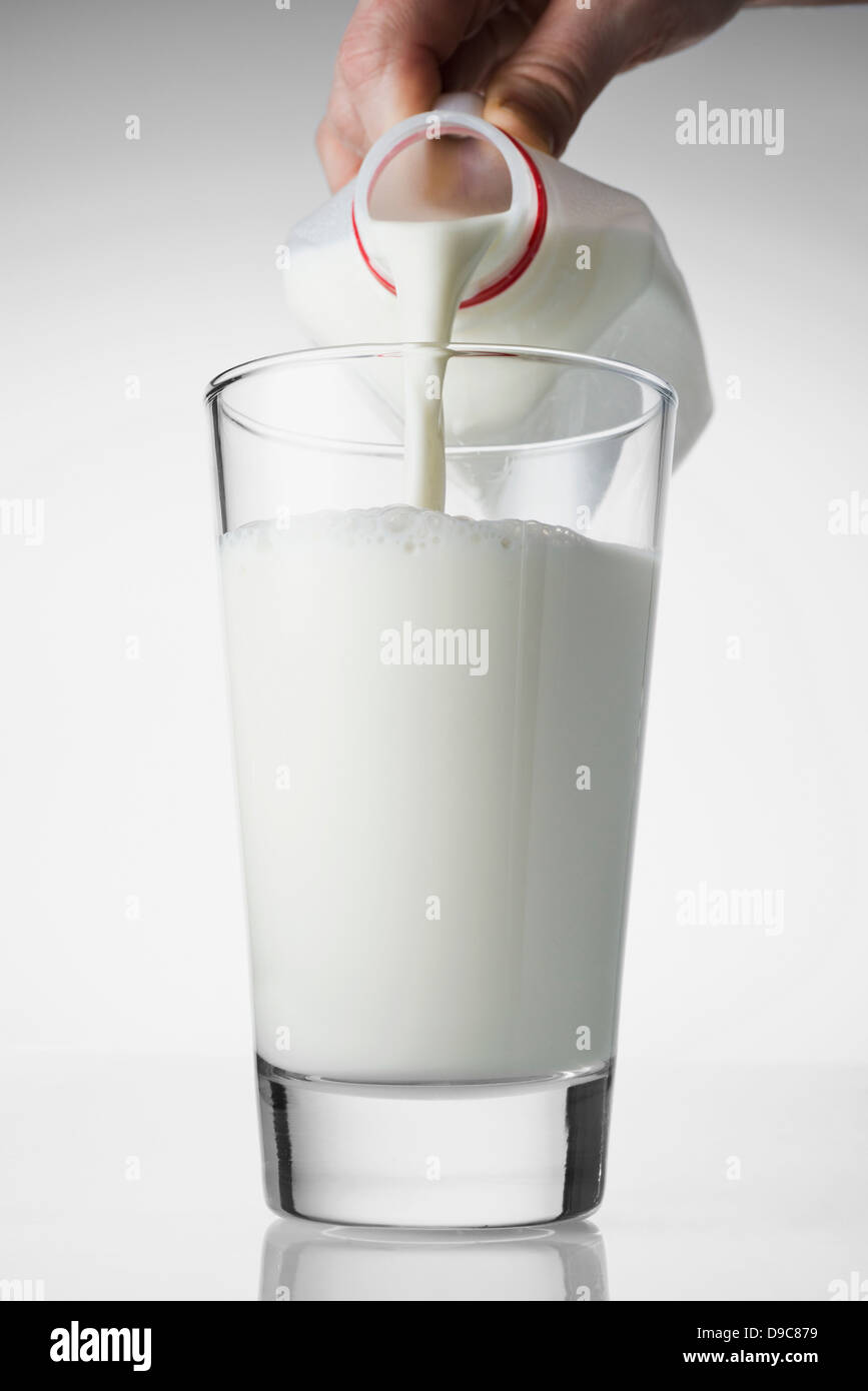 Milk being poured into glass hi-res stock photography and images - Alamy