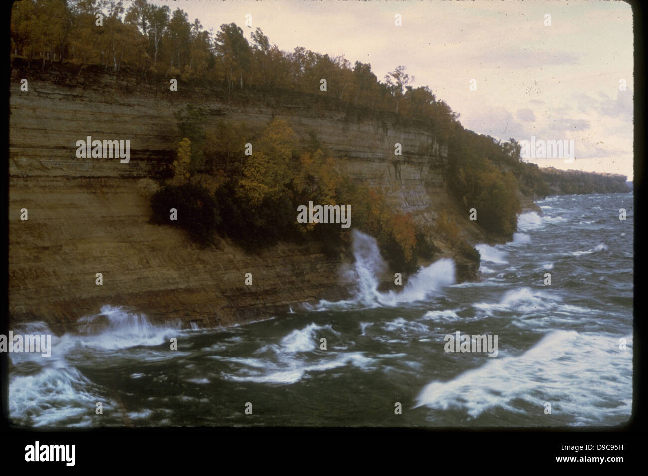 Pictured Rocks National Lakeshore, located in Michigan, is known for ...