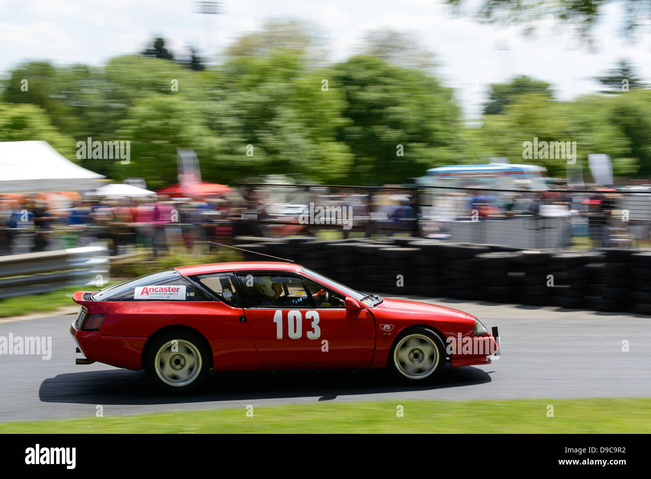 A car racing around Crystal Palace Park in London for the Motorsport at ...