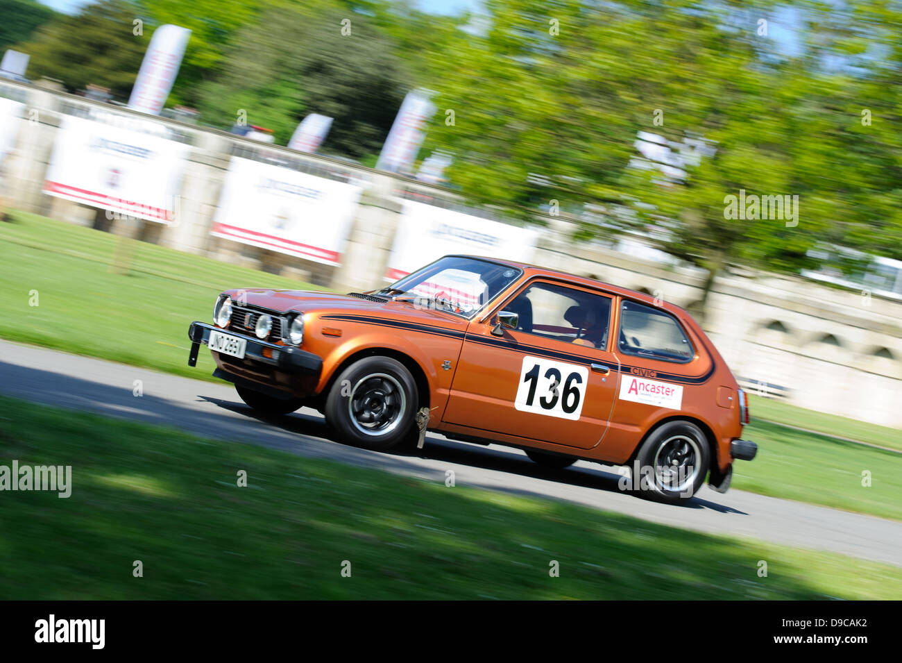 A car racing around Crystal Palace Park in London for the Motorsport at ...