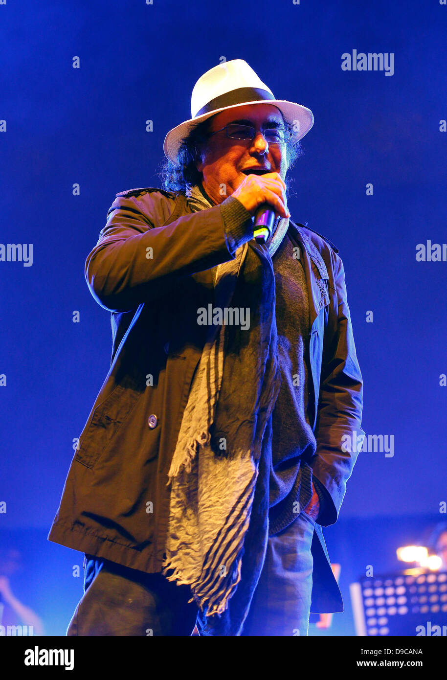 Italian singer Al Bano performs on stage during the HOPE Concert ...