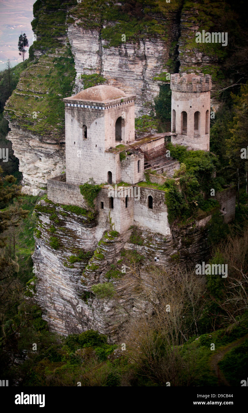 Torretta Pepoli castle in Erice, Sicily Stock Photo - Alamy