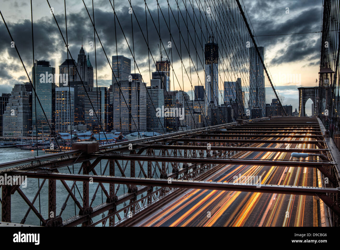 A view of Manhattan from Brooklyn Bridge Stock Photo - Alamy