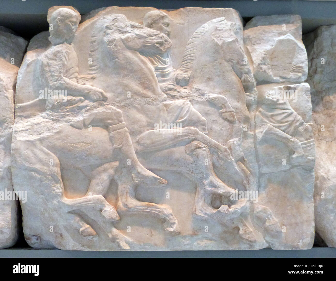 Horsemen depicted in part of the Parthenon friezes at the Parthenon ...