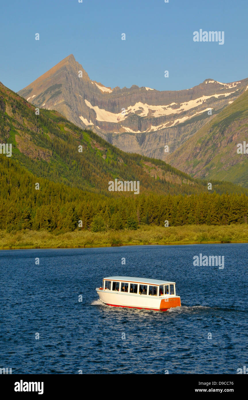 Tour Boat Swiftcurrent Lake Glacier National Park Montana MT US Stock ...