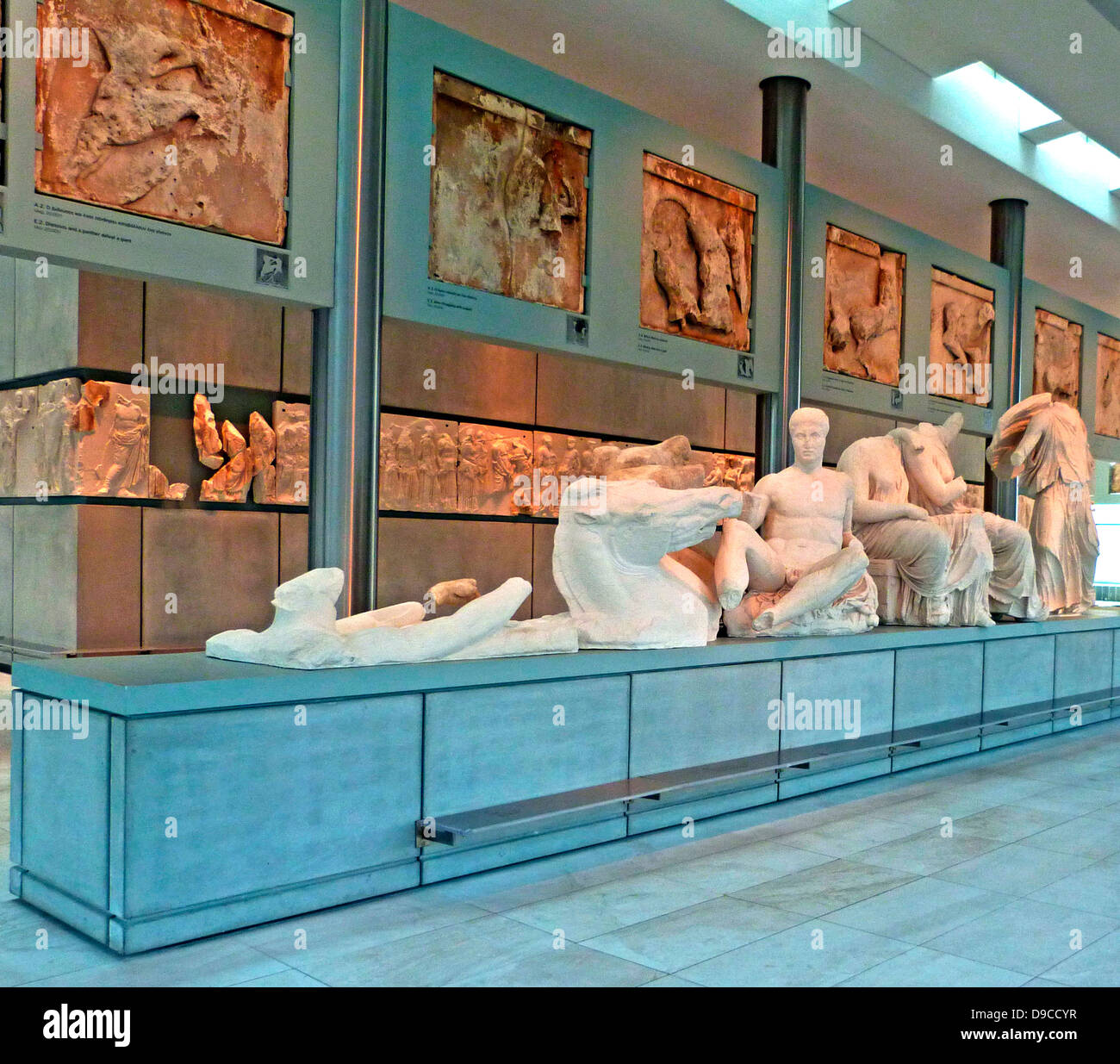 section of the East pediment of the Parthenon, housed in the New ...