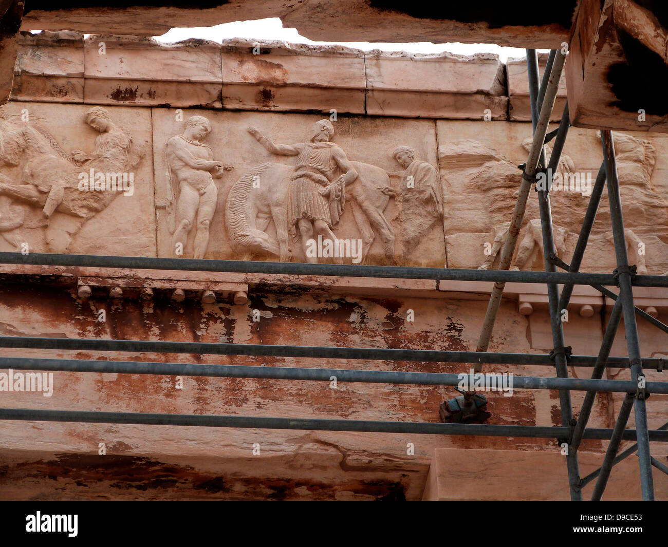 Views of a deserted Parthenon dedicated to the goddess Athena ...