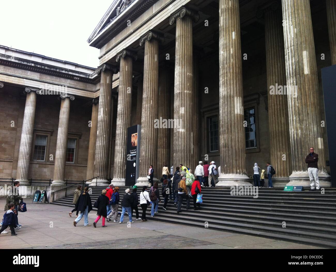 June 16, 2013 - London, UK - The British Museum - main entrance.The ...