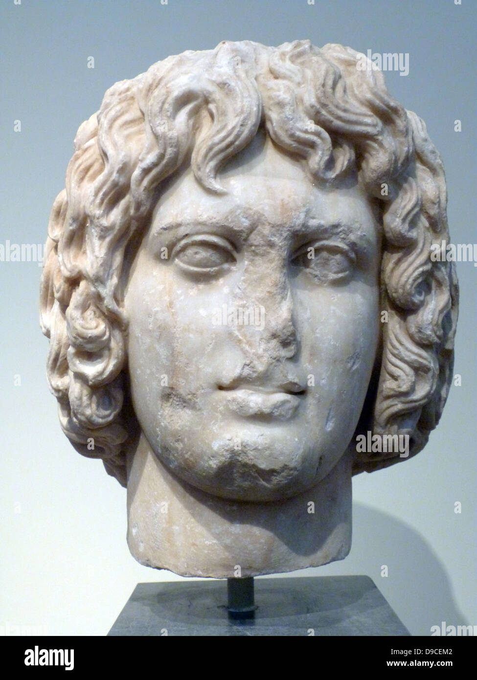 Head of Eubouleus. Marble. Found in Athens. The head depicts a mythical ...
