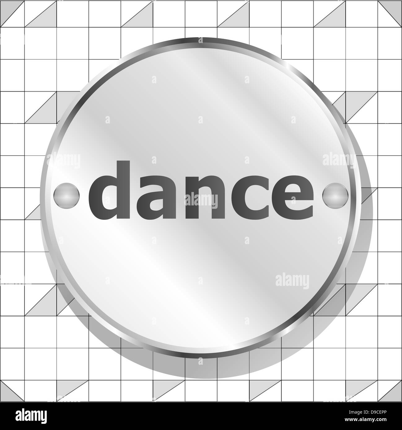dance word on metallic button Stock Photo - Alamy