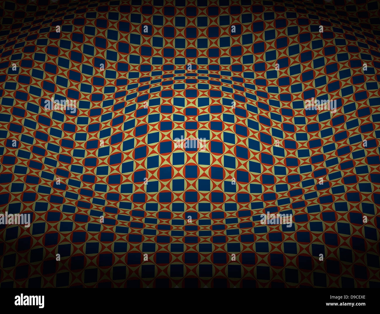 A pattern made of square shapes and circles. 3D Wave Stock Photo - Alamy
