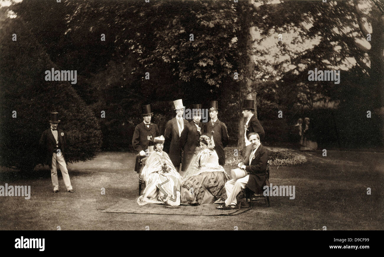 Group of her Royal Highness the Princess Clementine of Saxe, Champetre ...