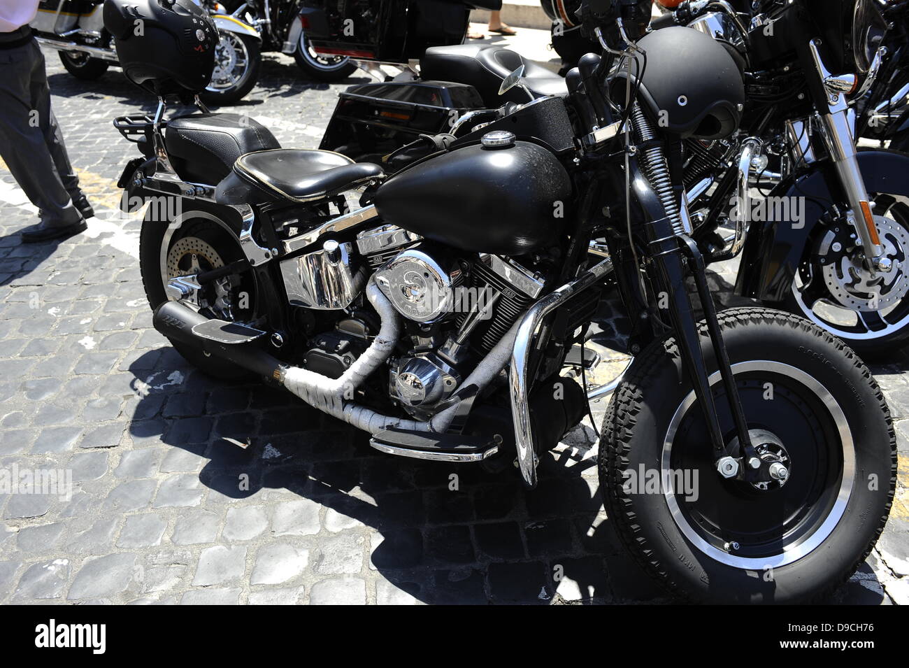 Harley-Davidson Enthusiasts Roll Into Rome. The low rumbling of some ...