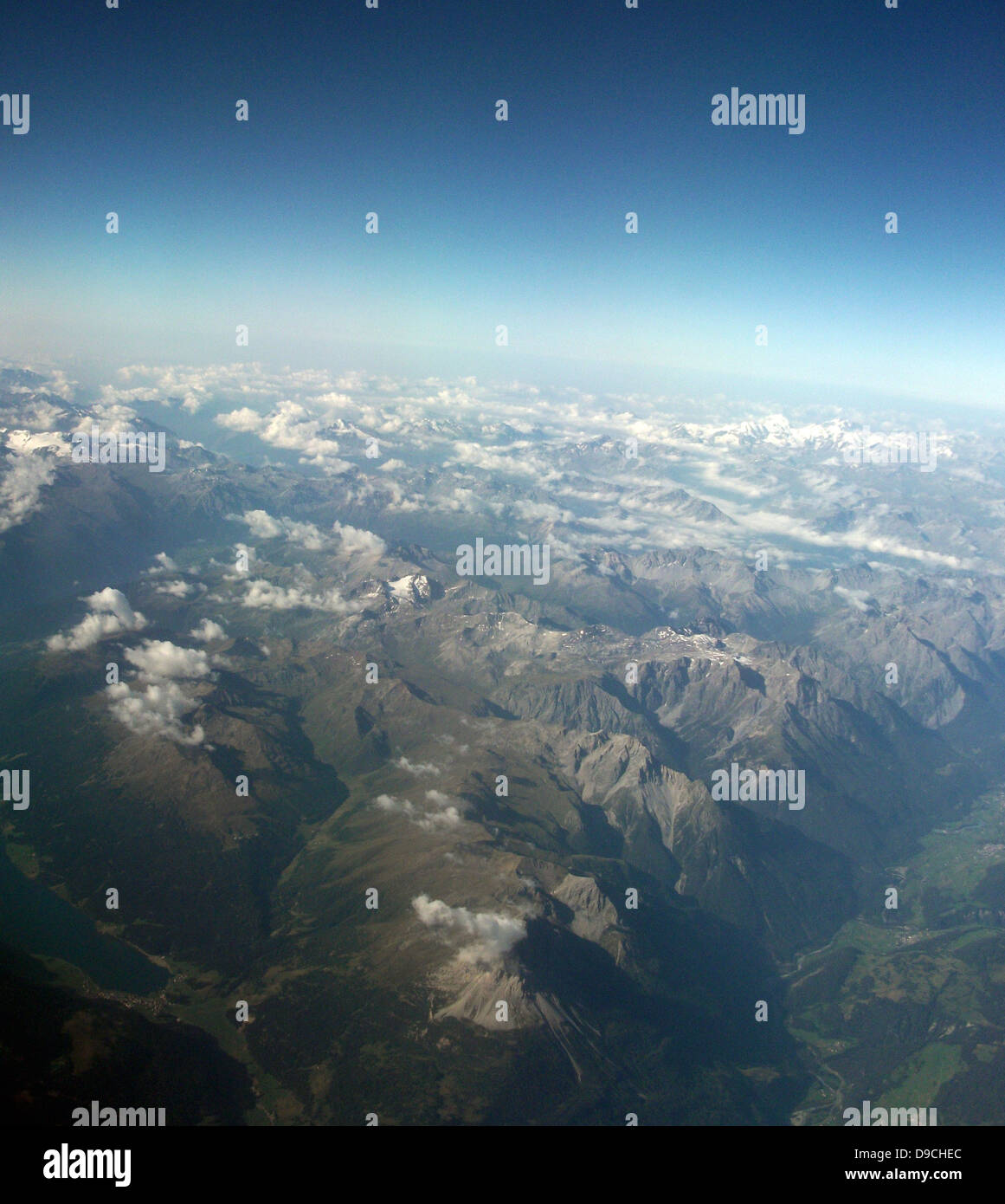The Alps, one of the mountain range systems of Europe, stretching ...