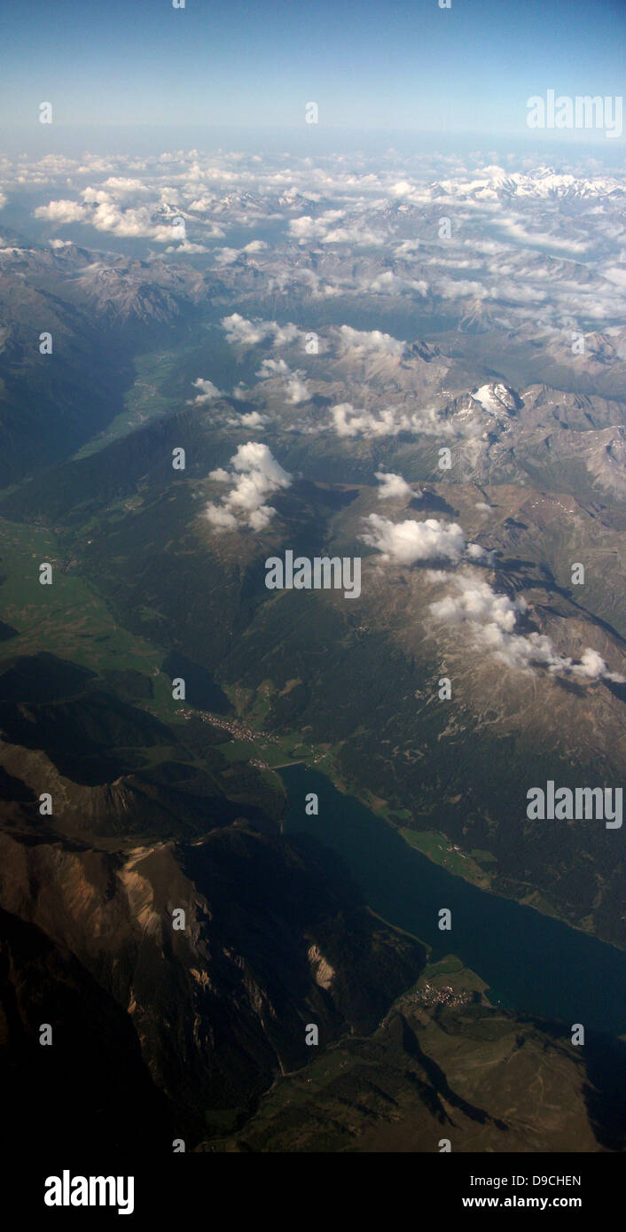 The Alps, one of the mountain range systems of Europe, stretching ...