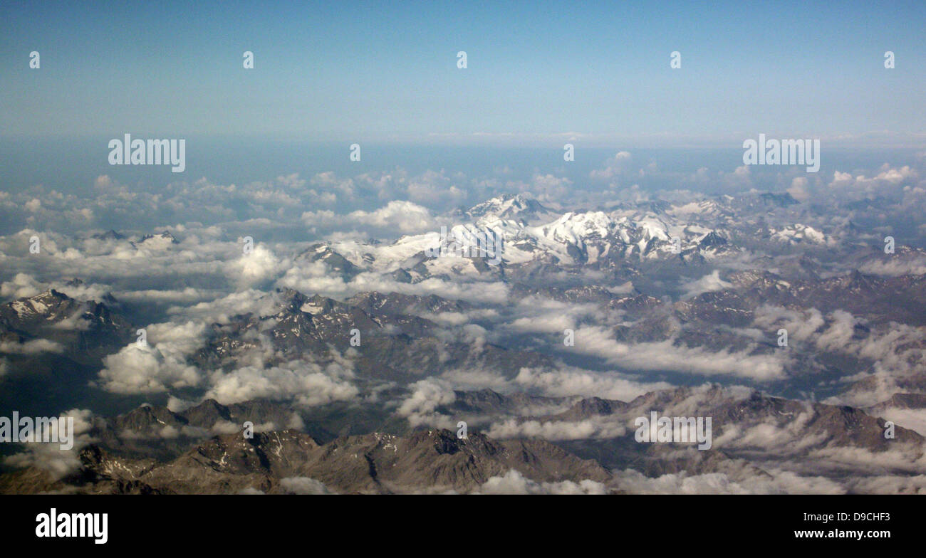 The Alps, one of the mountain range systems of Europe, stretching ...