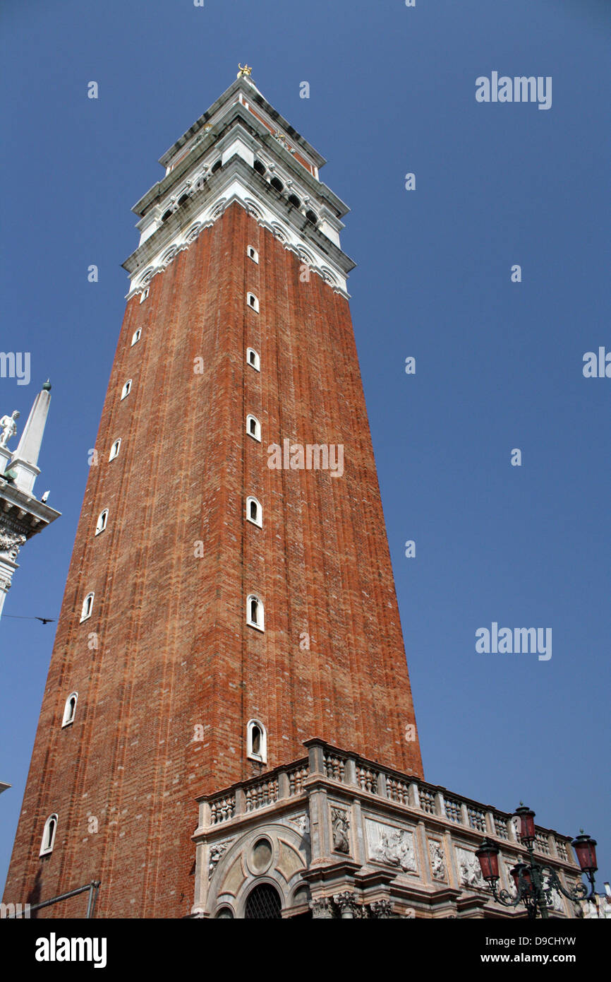 St Mark's Campanile, the bell tower of St Mark's in Venice, Italy. The ...