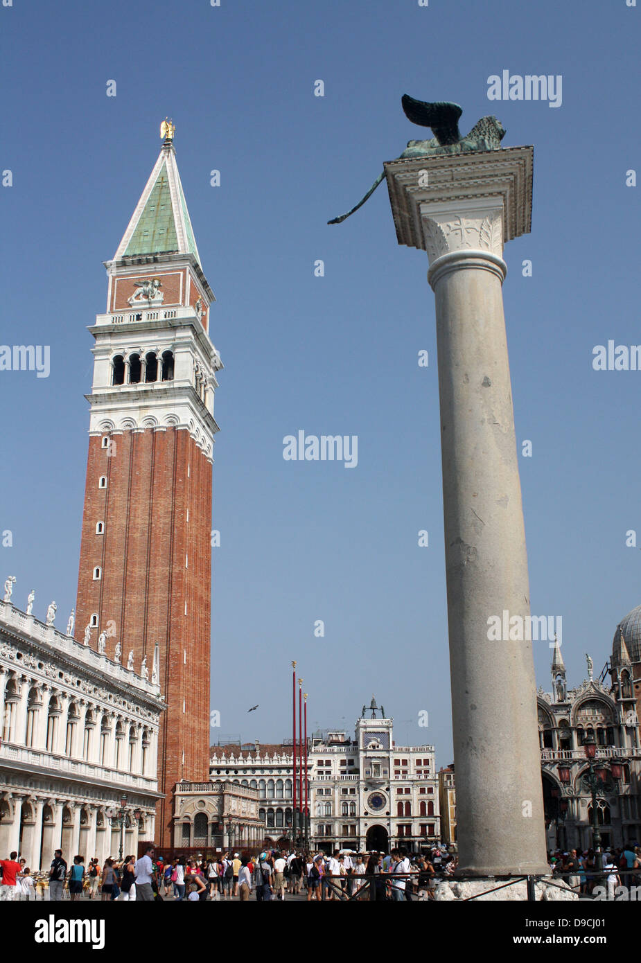St Mark's Campanile, the bell tower of St Mark's in Venice, Italy. The ...