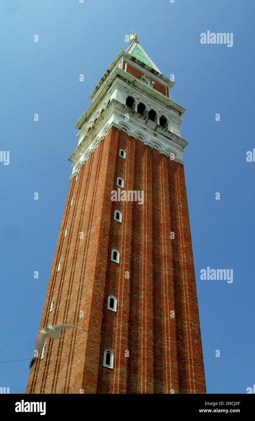St Mark's Campanile, the bell tower of St Mark's in Venice, Italy. The ...