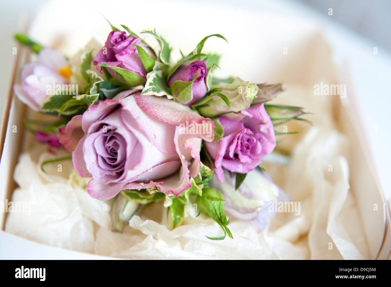 Wedding Bouquet and buttonholes Stock Photo - Alamy