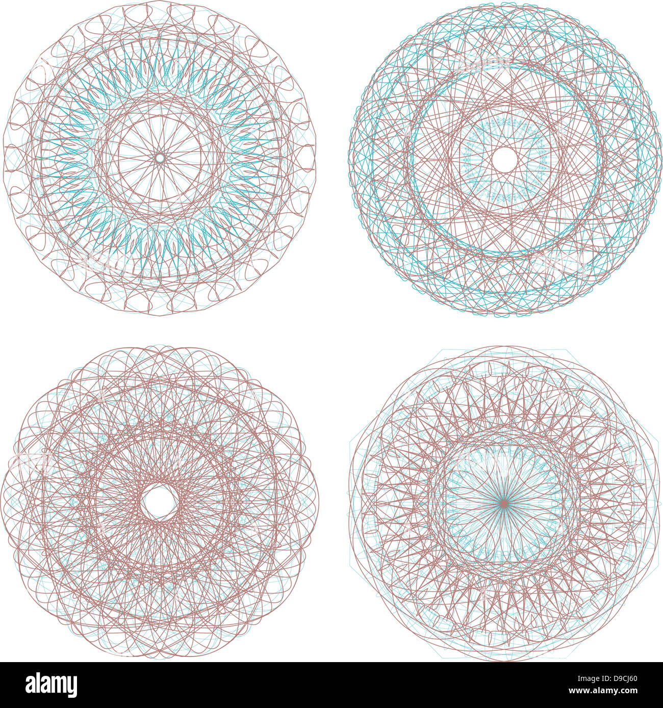 guilloche pattern for currency, certificate or diplomas Stock Photo - Alamy