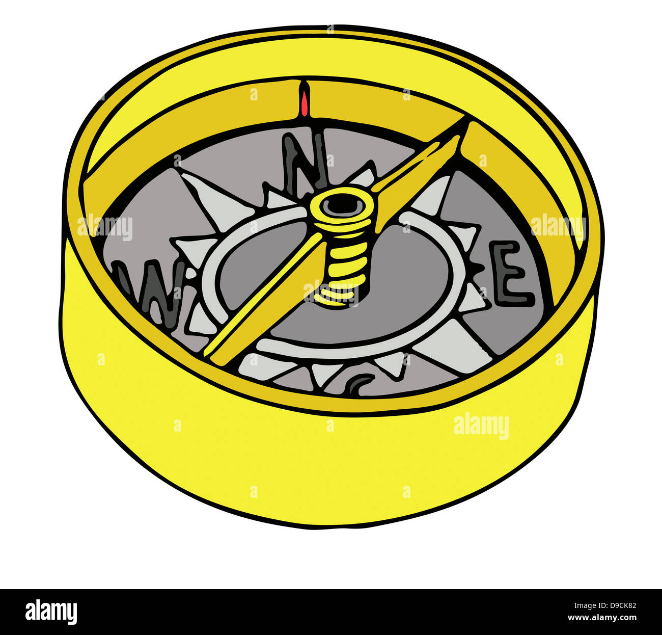 Navigational Compas Isolated On White Stock Photo - Alamy