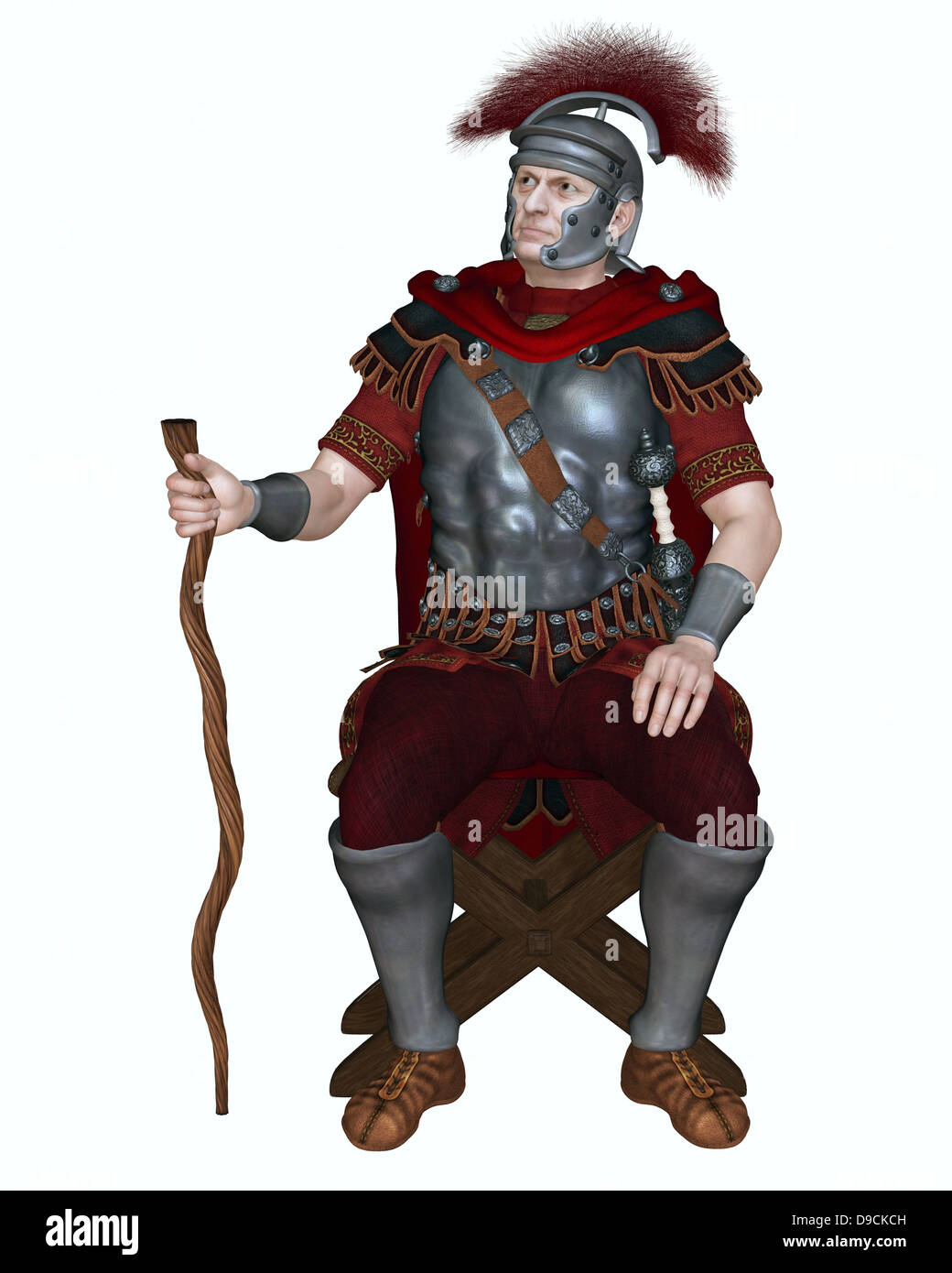 Roman Centurion with Transverse Crest and Vine Staff Stock Photo - Alamy