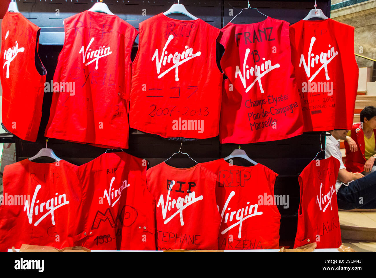 Paris, France. Workers Uniforms with Slogans Written on them at ...